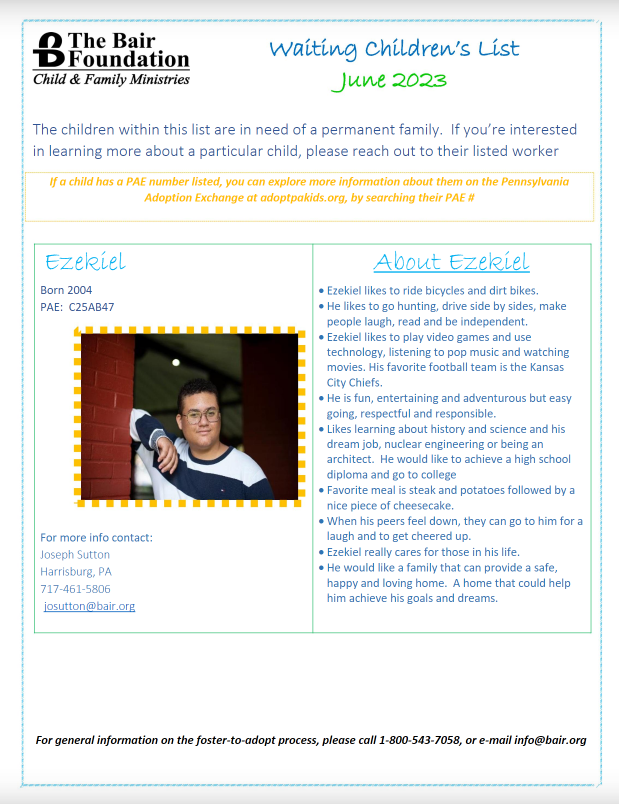 Waiting Children - The Bair Foundation